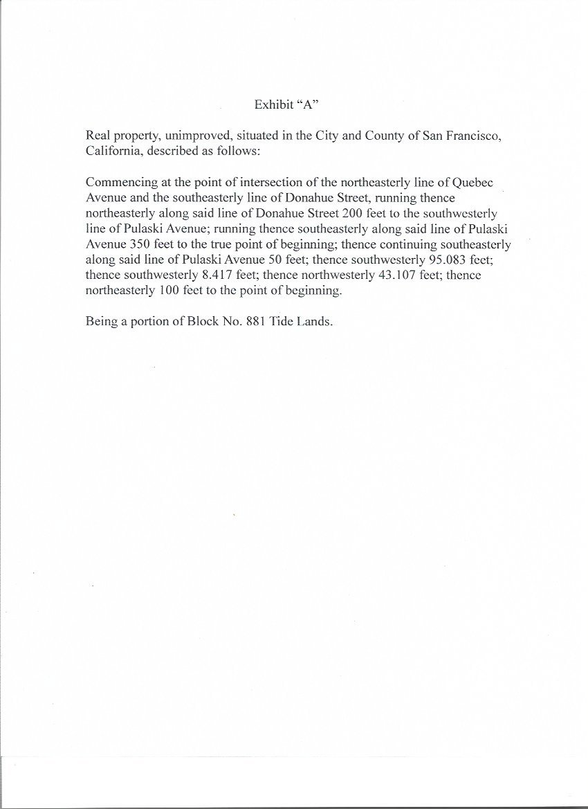 Bid4Assets.com > Auction Detail > (1212995) San Francisco Vacant Lot With Mineral, Gas, Oil, Air ...